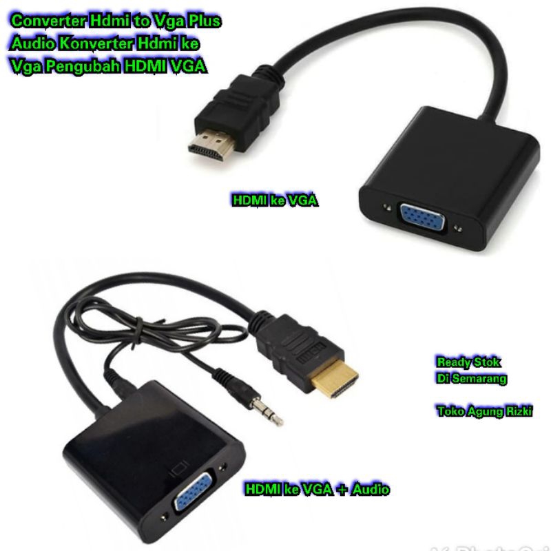 Jual Converter Hdmi to Vga Plus Audio Konverter Hdmi ke Vga Pengubah ...