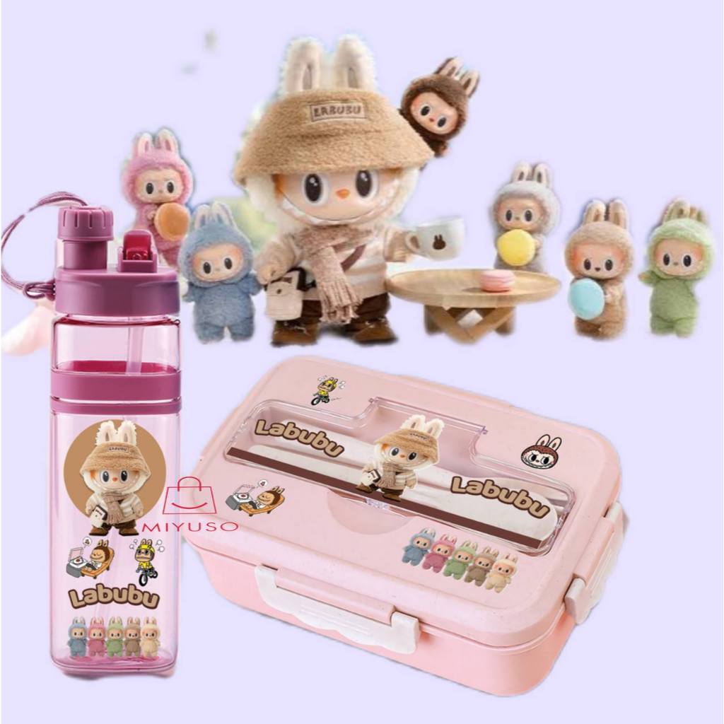 Jual SET Kotak makan Labubu Capybara + Botol minum / SET Lunch box ...