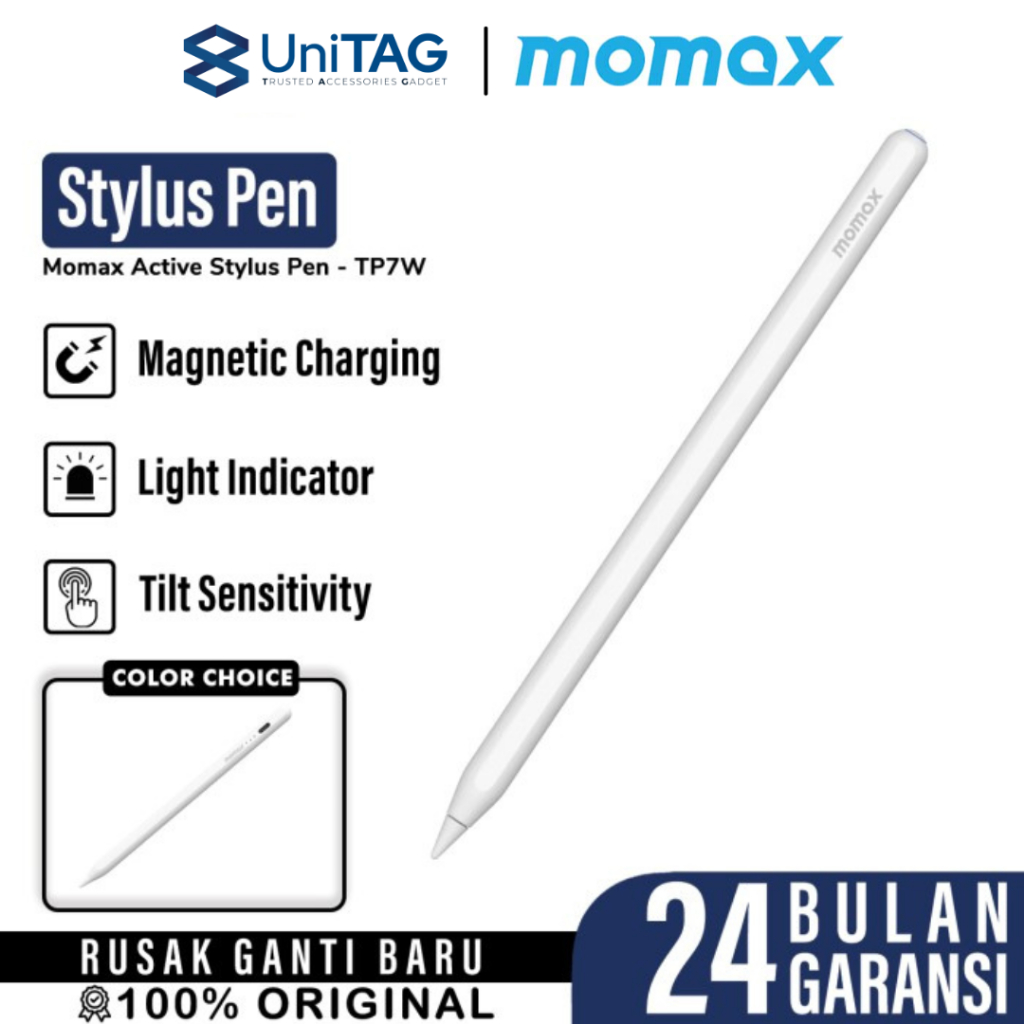 Jual Stylus Pen Momax Active Onelink iPad Pencil Palm Rejection Magnetic | Shopee Indonesia