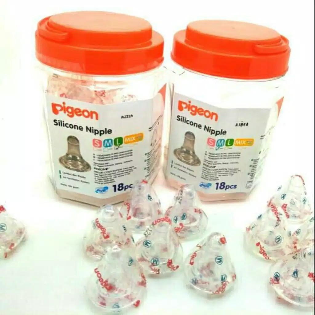 Jual Pigeon Dot Bayi Silicone Nipple Eco Size S / M / L (1 pc) | Shopee ...