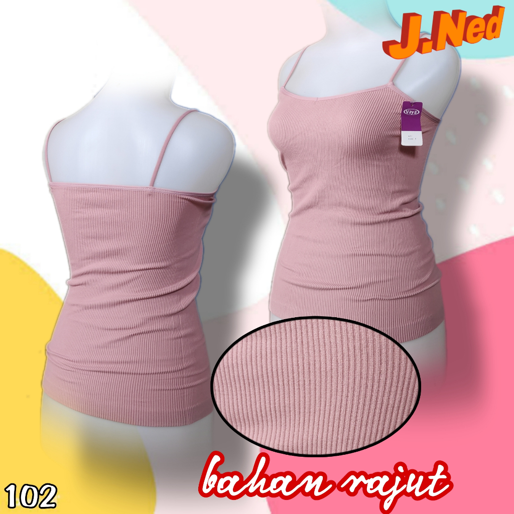Jual J102 Vaya Kamisol Rajut Wanita Remaja Dan Dewasa, Tanktop Wanita ...