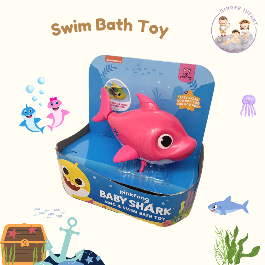 Jual Pinkfong swimming toy mainan mandi anak balita bath toy | Shopee ...