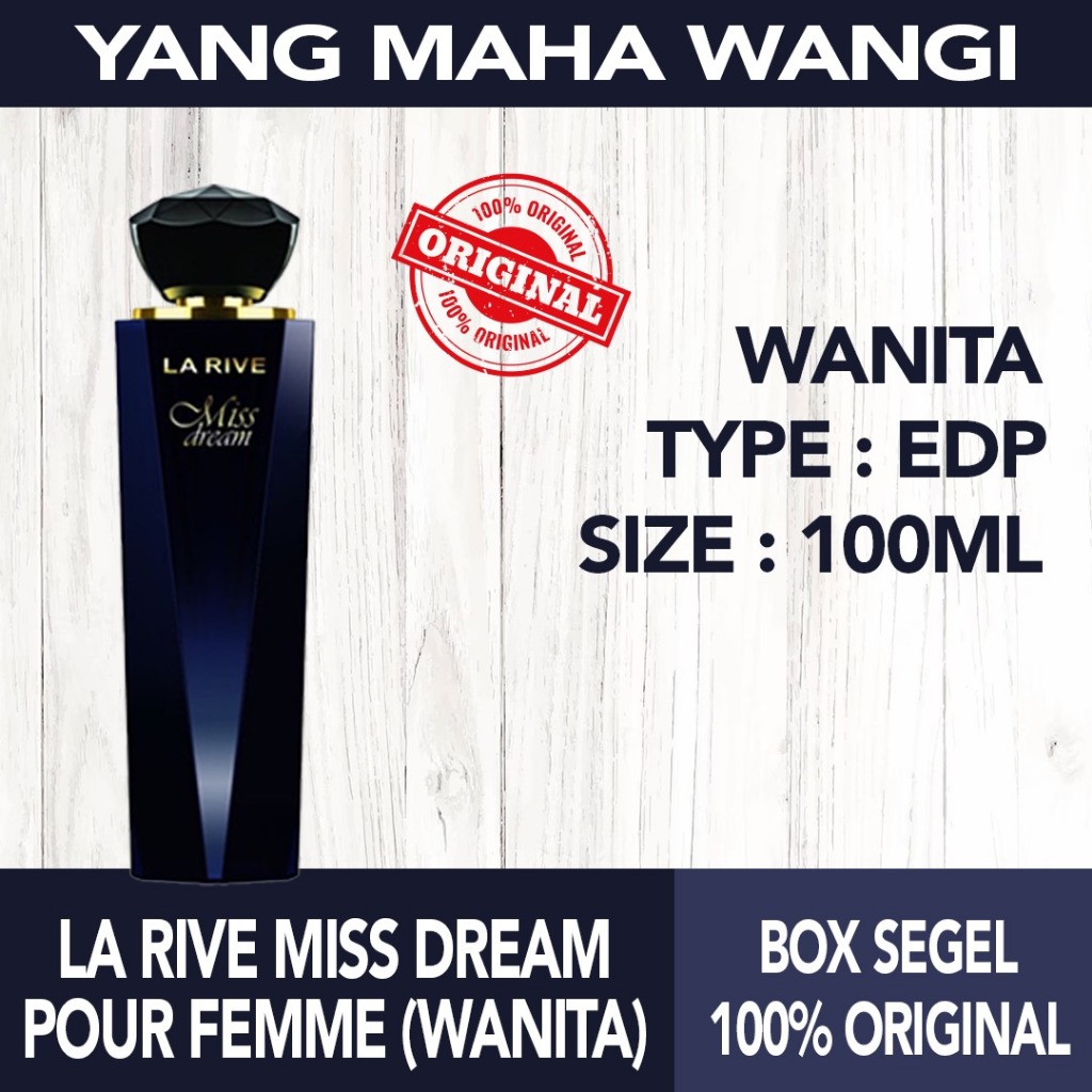 Jual PARFUM ORIGINAL LA RIVE MISS DREAM FOR WOMAN EDP 100 ML (BOX SEGEL ...