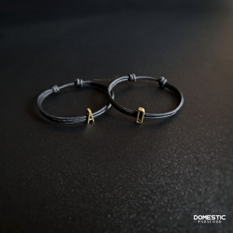 Jual Gelang inisial huruf couple polos magnet pria wanita nama gelang ...