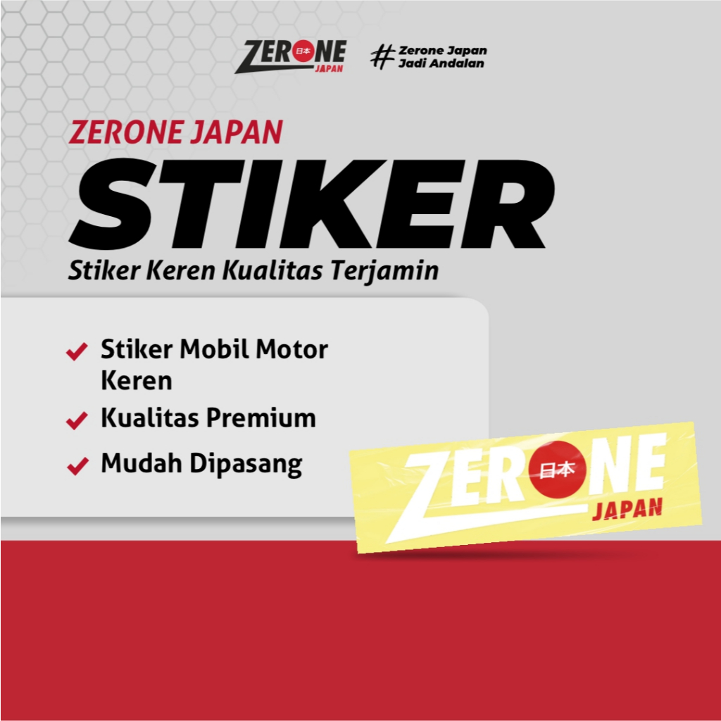 Jual [ZERONE JAPAN] Stiker Mobil / Motor / Helm Kualitas Premium Anti Air | Shopee Indonesia