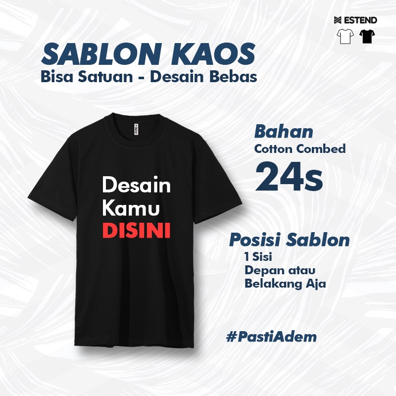 Jual Kaos Custom Satuan Desain Suka Suka / Baju Sablon Satuan Desain Bebas / T-Shirt Custom ...