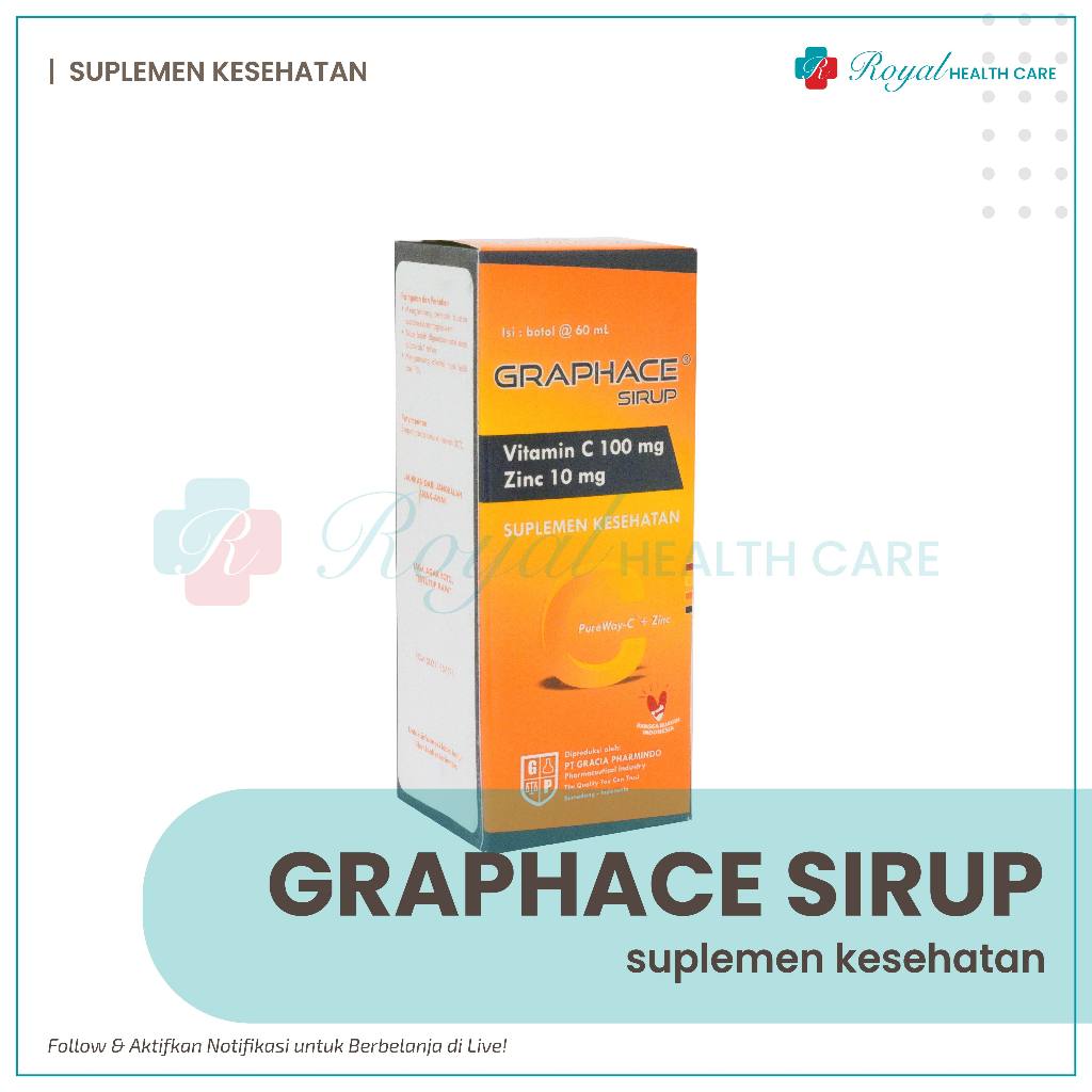 Jual GRAPHACE SIRUP 60 ML Untuk Suplementasi Vitamin C Dan Zinc Pada ...