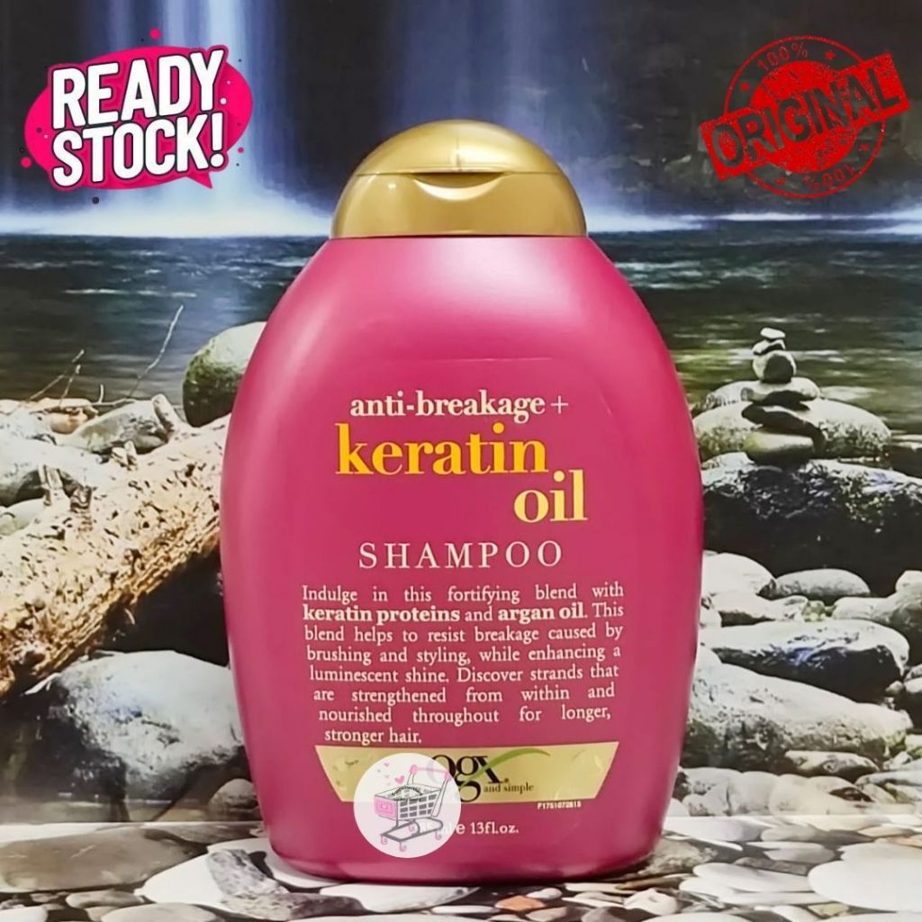 Jual (100% ORIGINAL) OGX - Anti Breakage + Keratin Oil Shampoo (385 ml ...