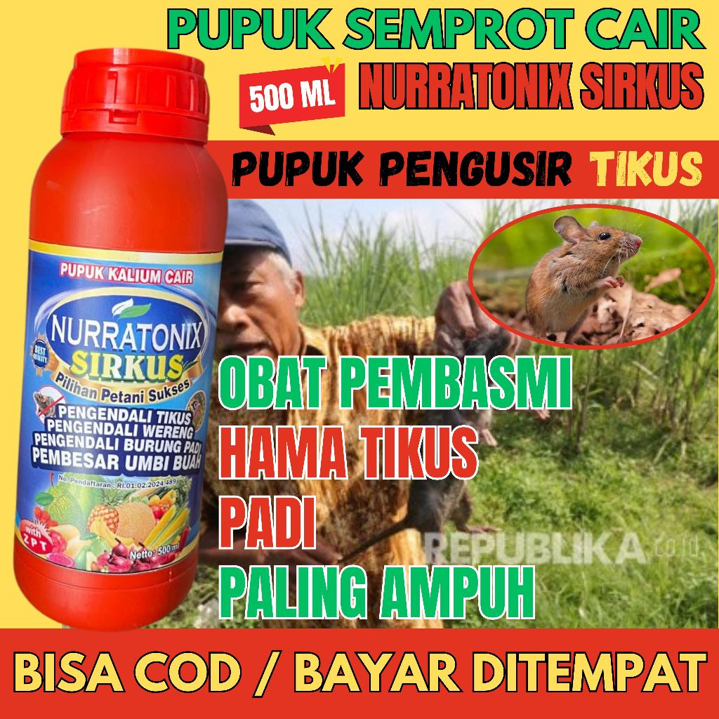 Jual Pengusir Hama Tikus Padi paling Ampuh Nurratonix Sirkus Obat ...