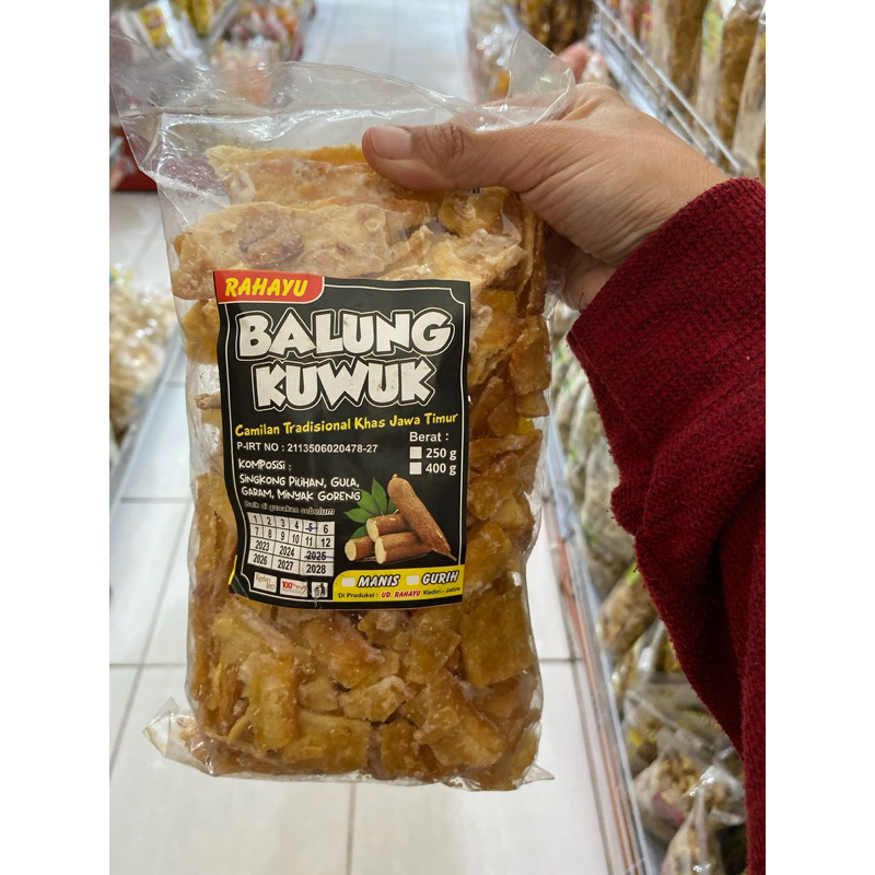 Jual Keripik Singkong Balung Kuwuk Rasa Manis Berat 250 Gram | Shopee ...