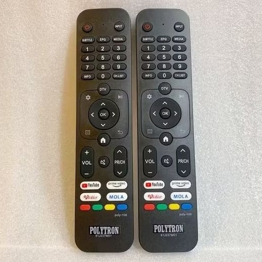 Jual REMOT REMOTE TV LED POLYTRON SMART ANDROID 81J237M01 GRADE ORIGINAL | Shopee Indonesia