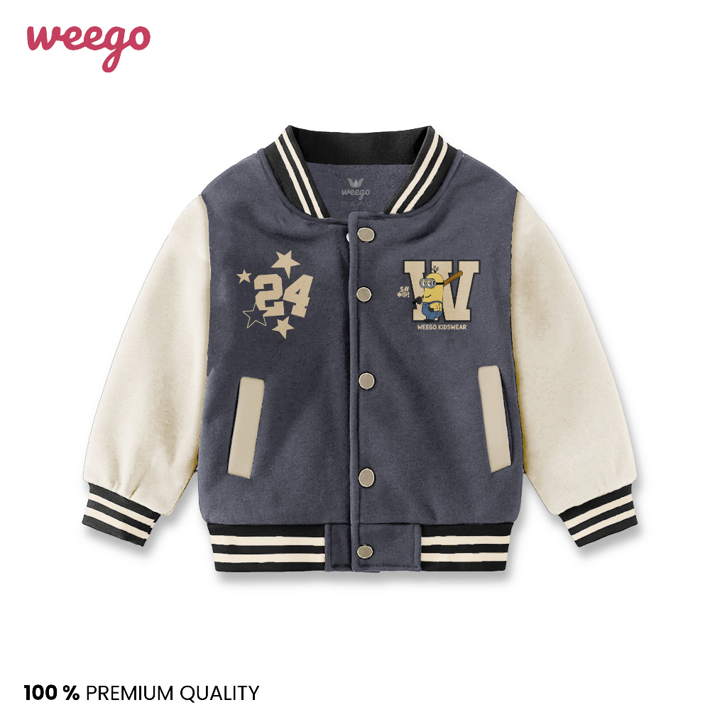 Jual WEEGO - Jaket Varsity Anak Motif Karakter Minion - Unisek Untuk ...