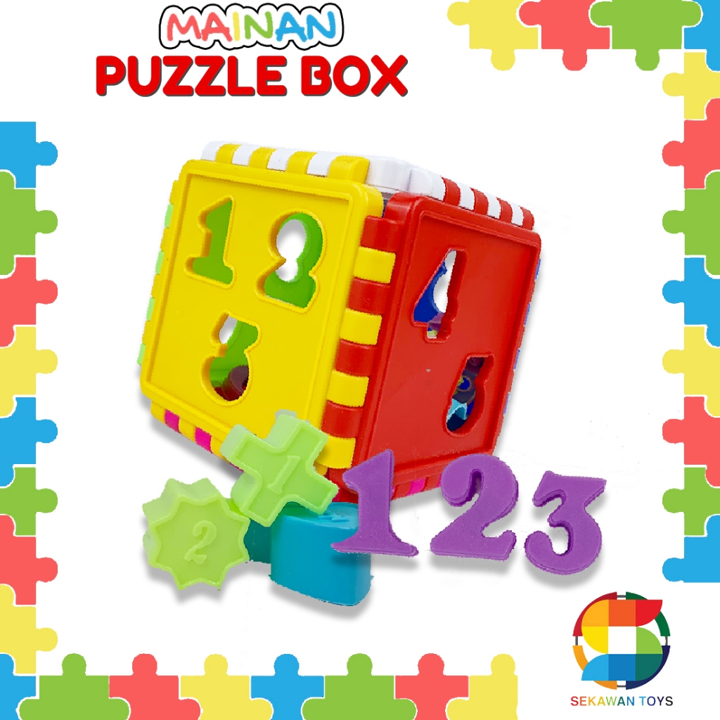 Jual Mainan Edukasi Box Puzzle / Mainan Sorting Puzzle Bentuk Kubus YE5 ...