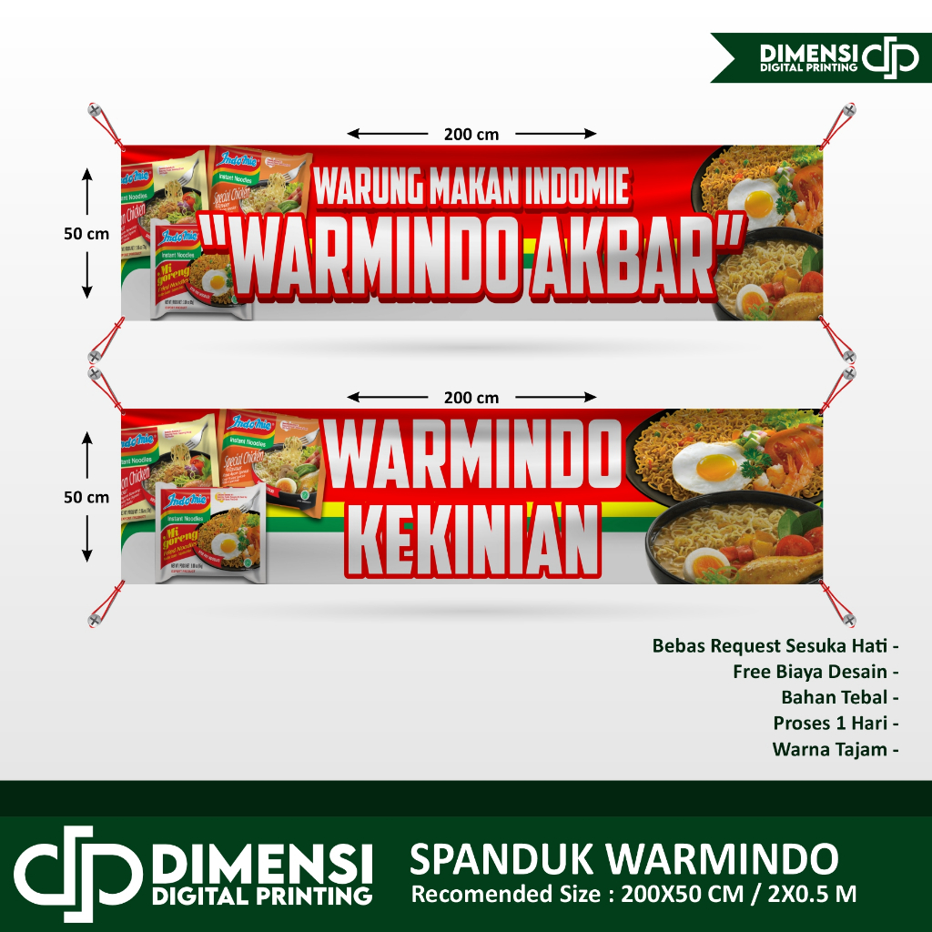 Jual SPANDUK PLANG NAMA WARUNG WARMINDO KEKINIAN / BANNER WARMINDO ...