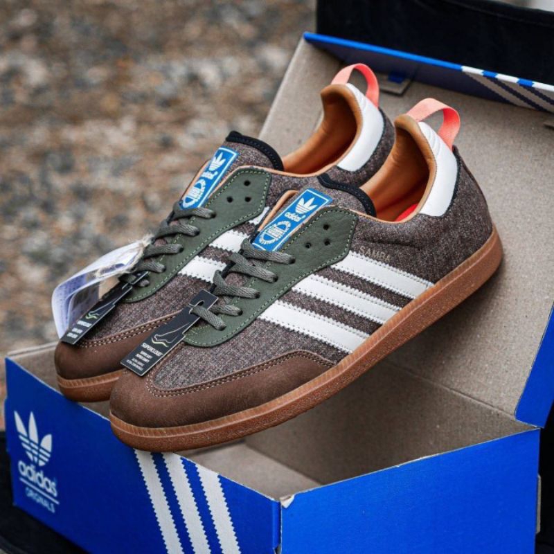 Jual Adidas Samba Fox Tweed dark brown | Shopee Indonesia