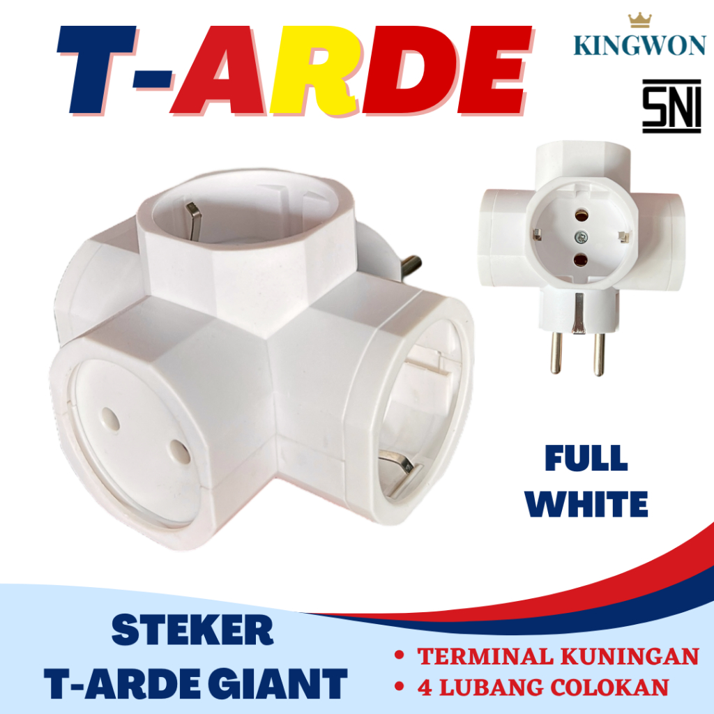 Jual STEKER T Arde 4 Lubang Colokan 4 Lobang 4 Arah Colokan T MULTI ...
