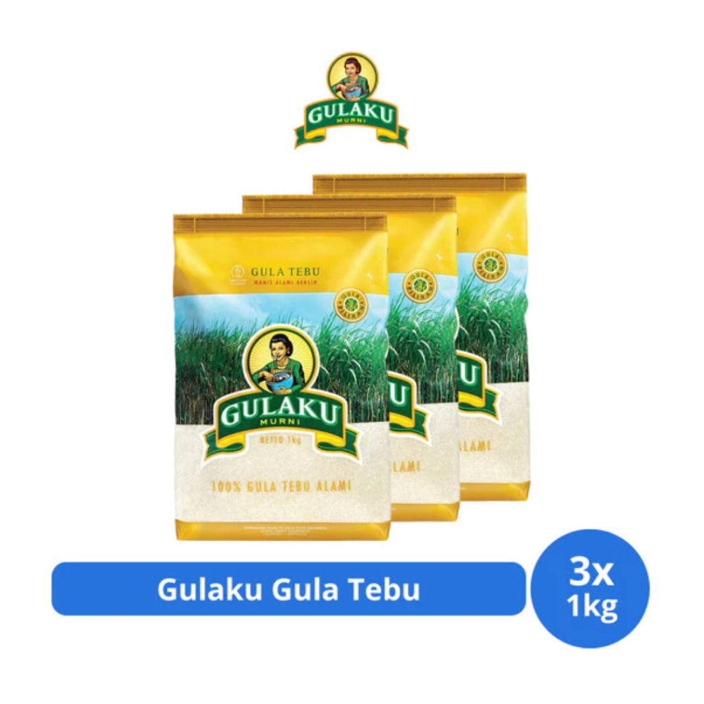 Jual Gulaku Kuning Gula Tebu 1 kg x 3 pcs | Shopee Indonesia