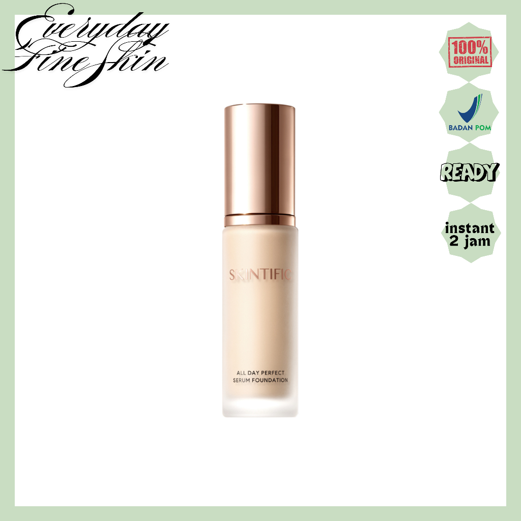 Jual SKINTIFIC All Day Perfect Serum Foundation Full Coverage Matte ...