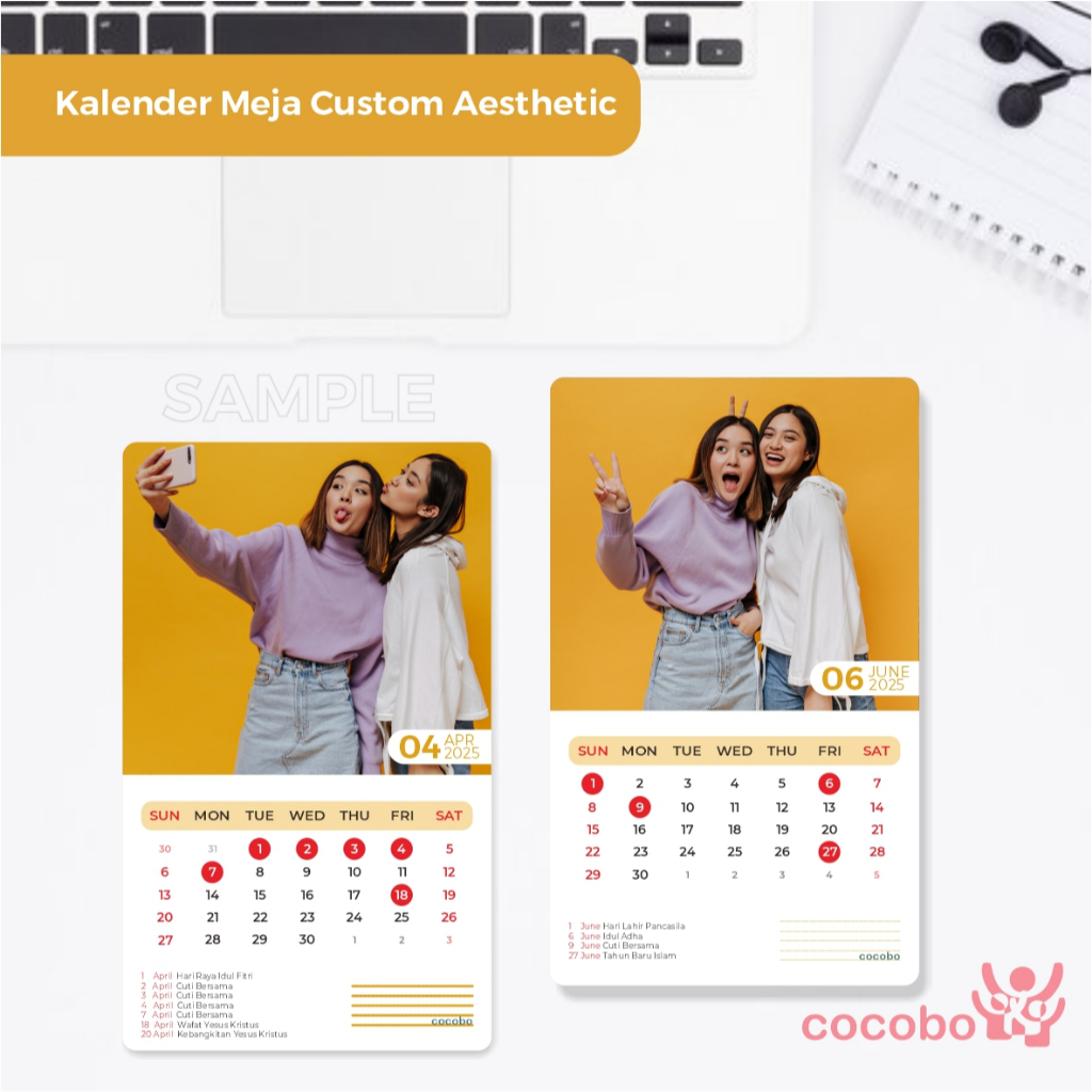 Jual Kalender Meja Custom Aesthetic / Souvenir Kalender | Shopee Indonesia