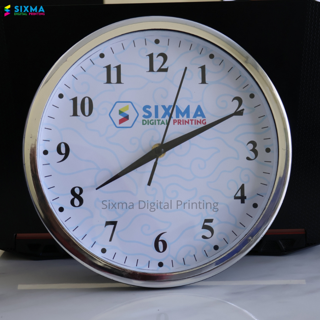 Jual SIXMA_Jam Dinding Custom Souvenir Logo Instansi Wedding Ultah ...
