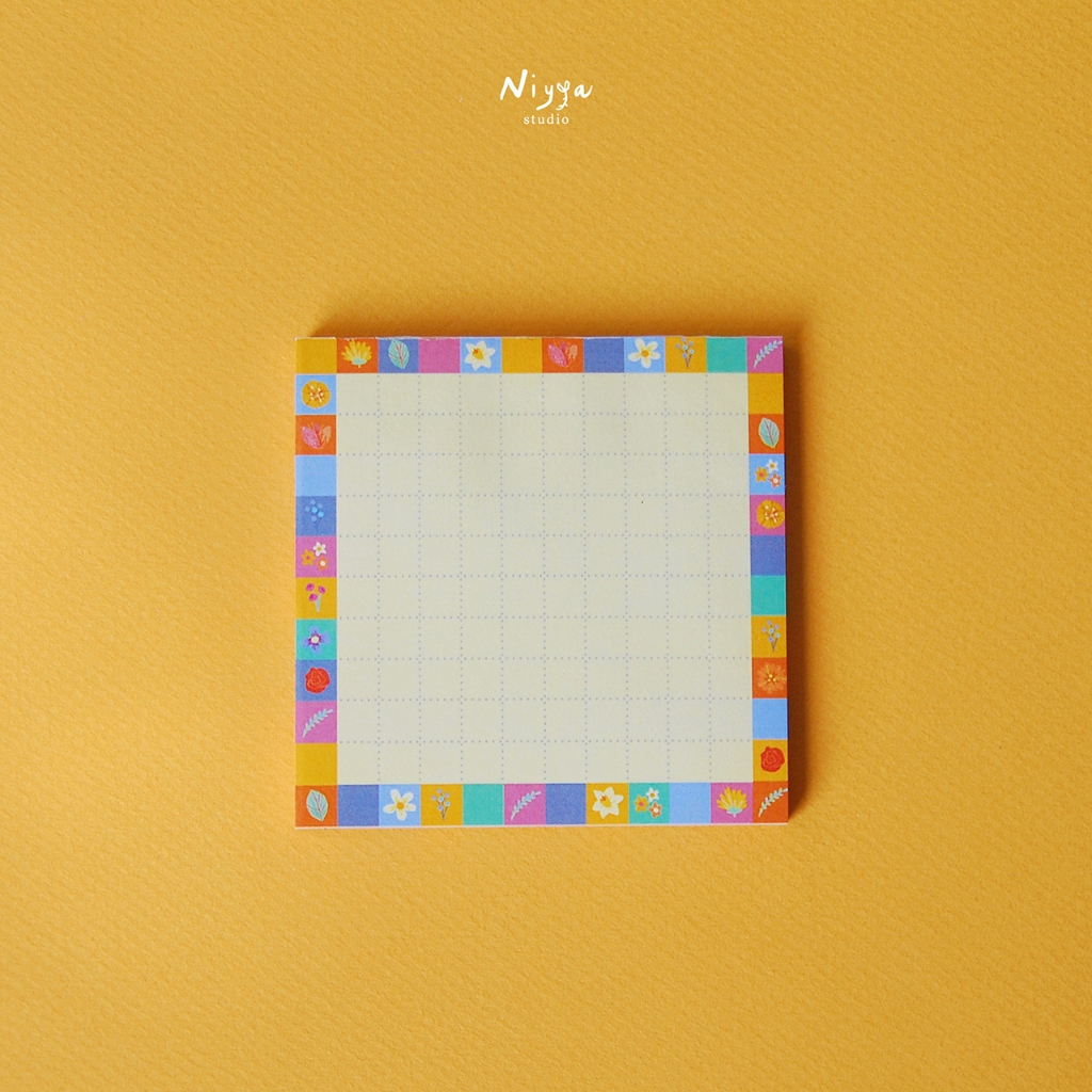 Jual Meadow Tiles Frame Memopad | Plant Botanical Memo Paper | Nature ...