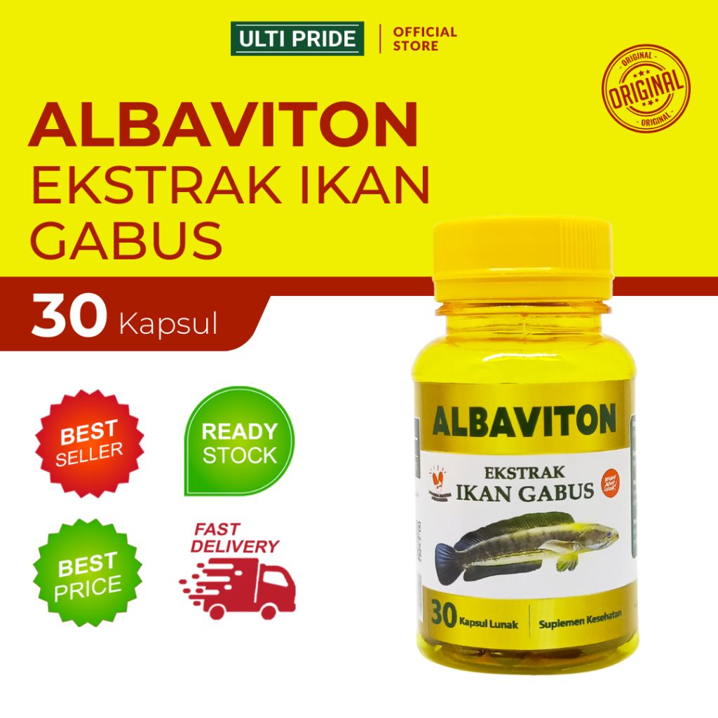 Jual ULTI PRIDE ALBAVITON EKSTRAK IKAN GABUS ISI 30 KAPSUL LUNAK ...