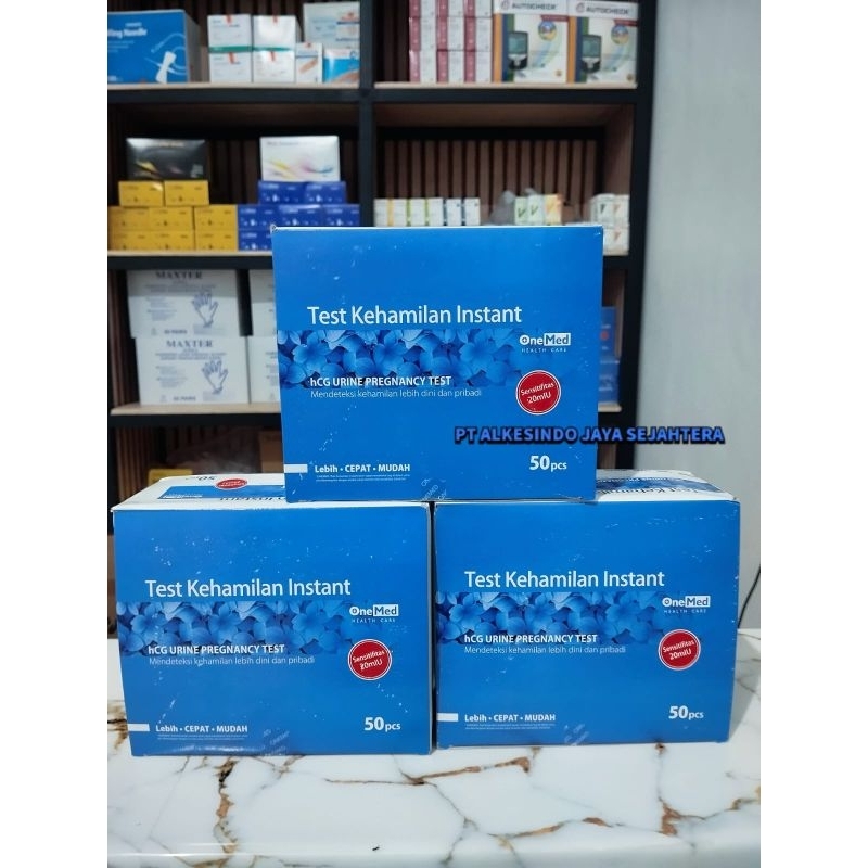 Jual Test hamil onemed test kehamilan alat test pack onemed, hrg BOX ...