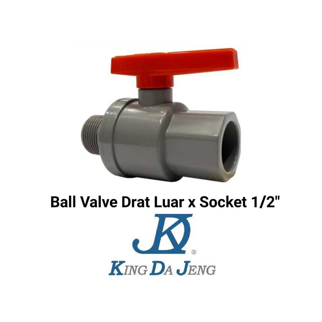 Jual KDJ Ball Valve Male Threaded x Socket PVC / Stop Kran Drat Luar x ...