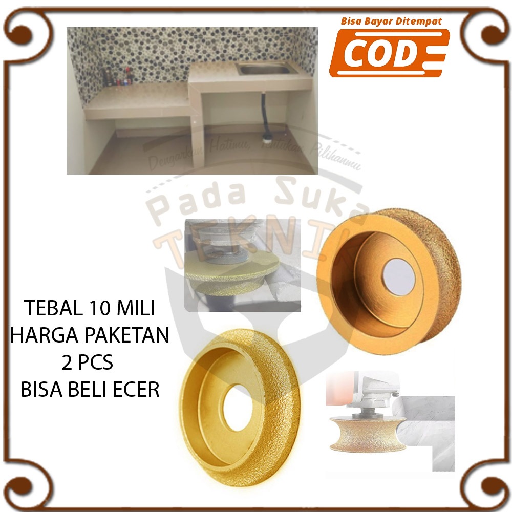 Jual mata gerinda pisau penggosok granit bevel penghalus meja sudut ...