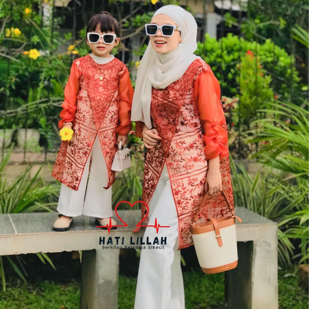 Jual Hati Lillah Outer Brokat Tunik Brukat Kondangan Couple Ibu Dan ...