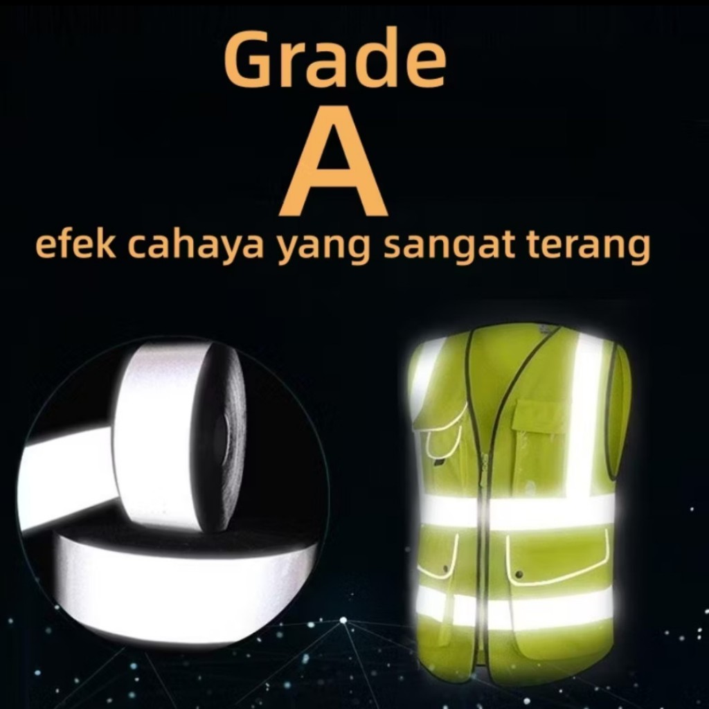Jual Kain Pita Reflektor Baju Safety Reflektif Emblem Alat Penyaman APD ...