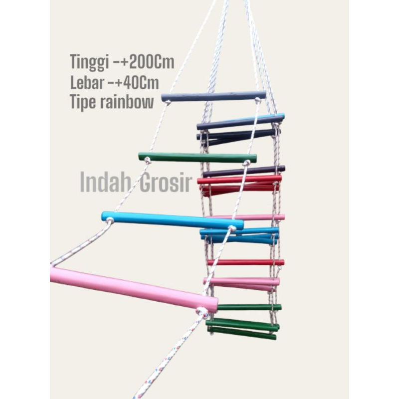 Jual rope ladder /tangga tali brakiasi/ tangga tali rainbow | Shopee ...