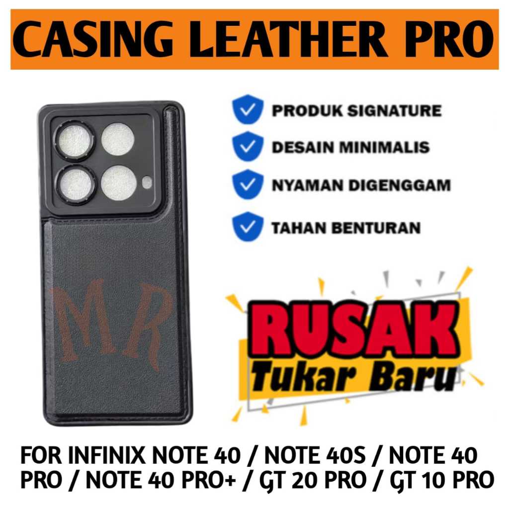 Jual SOFTCASE LEATHER BLACK FOR INFINIX NOTE 40 4G / NOTE 40 5G / NOTE ...