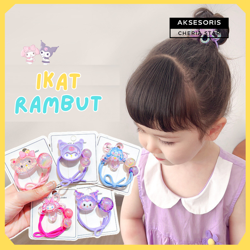 Jual Ikat Rambut anak Perempuan Cewek Korea Lucu Hiasan Rambut Motif ...