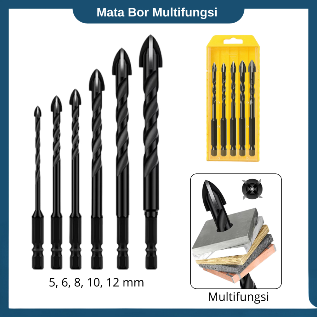Jual Mata Bor Serbaguna Mata Bor Beton Besi Kayu Keramik Multifungsi ...