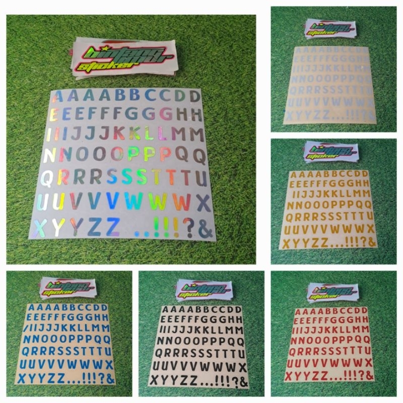 Jual STICKER HURUF ABJAD TERBARU STICKER CUTTING Sticker | Shopee Indonesia