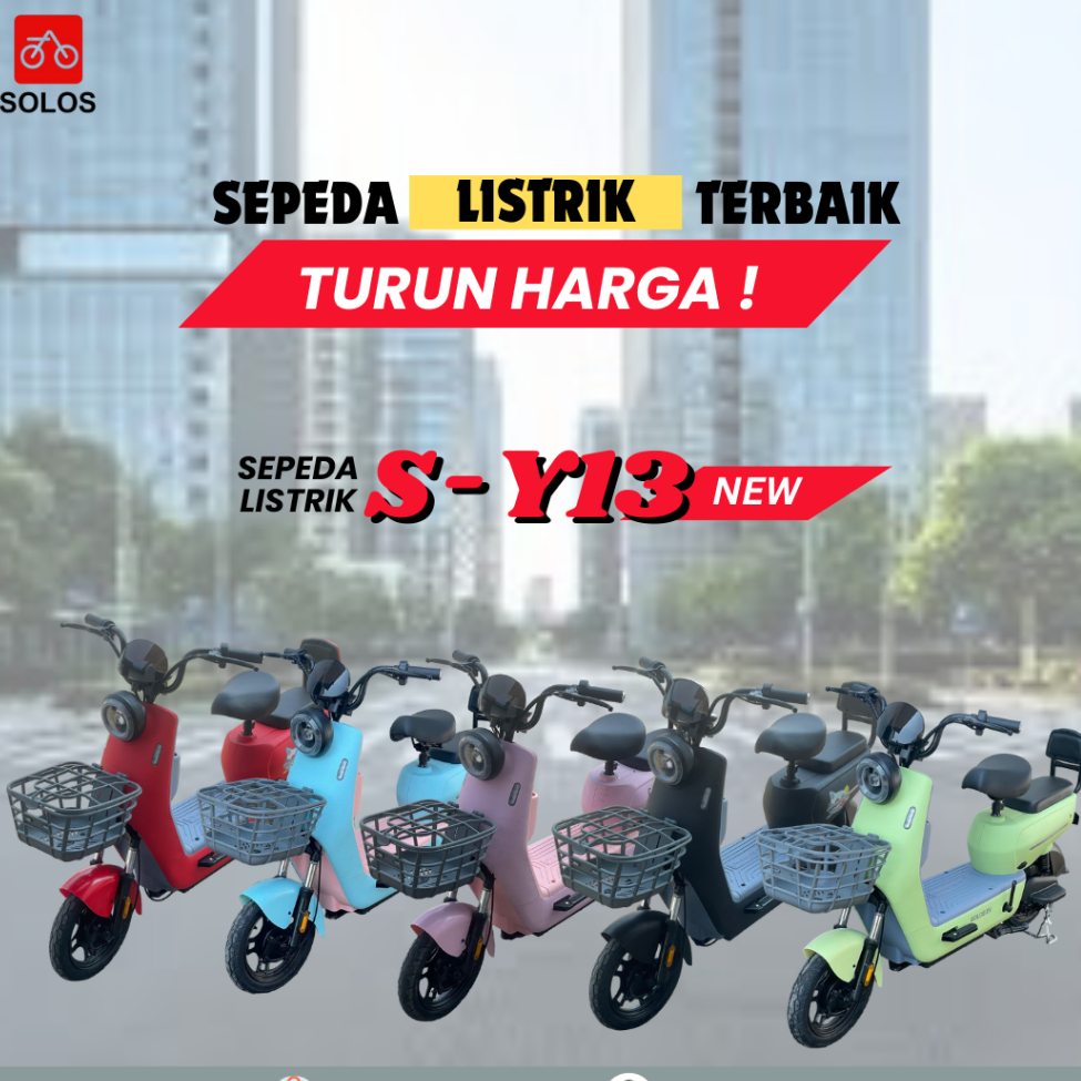 Jual [ TERBARU ] Sepeda Listrik Solos S-Y13 Idaman Anak-anak-Garansi Resmi | Shopee Indonesia