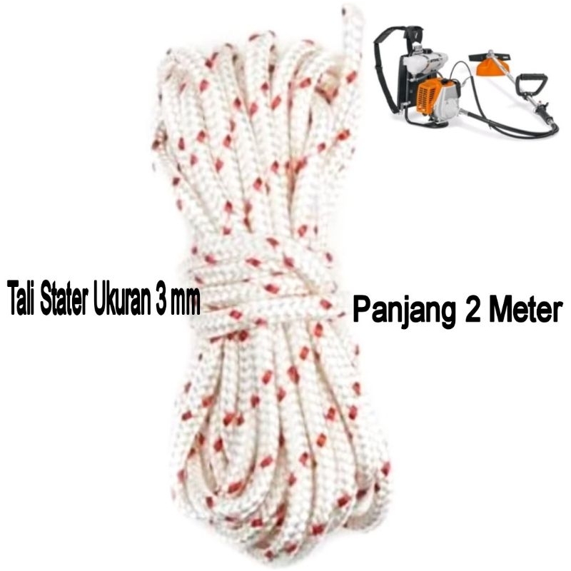 Jual Tali tarikan stater potong rumput ukuran 3 mm harga per 2 meter ...