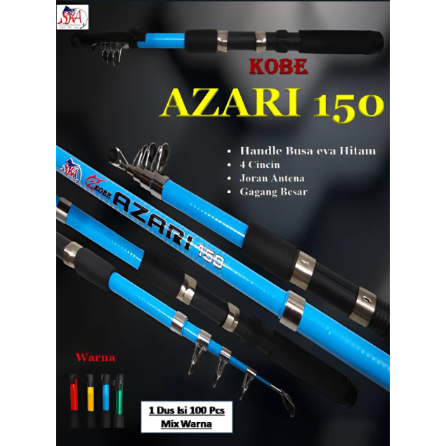 Jual JORAN / STIK PANCING ANTENA TELESCOPIC KOBE AZARI PANJANG 150 CM ...