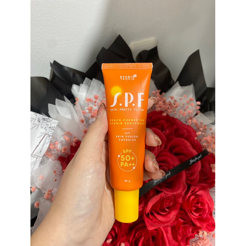 Jual Studio Tropik SPF 50+ PA++ (peach) - Skin Pretty Filter 50g ...