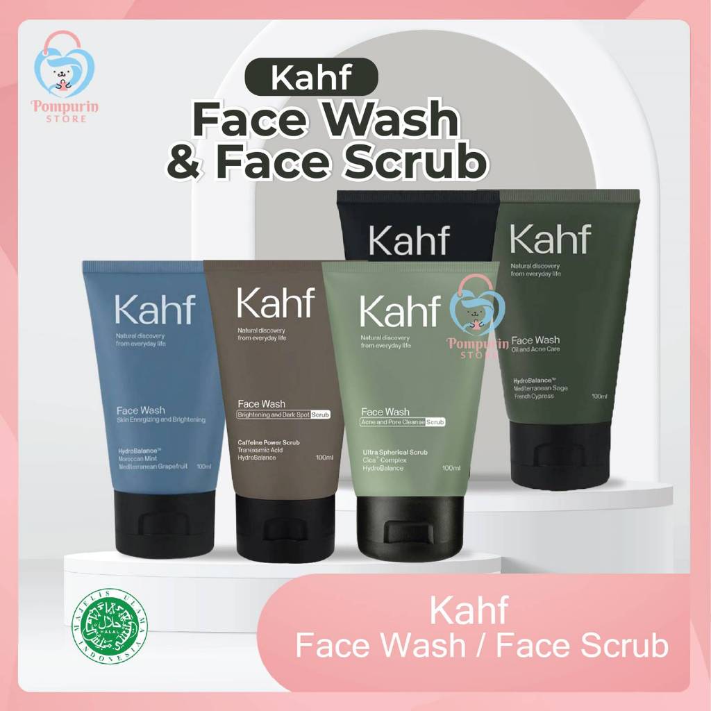 Jual Kahf Face Wash / Face Scrub Series - Brightening, Acne Scrub ...