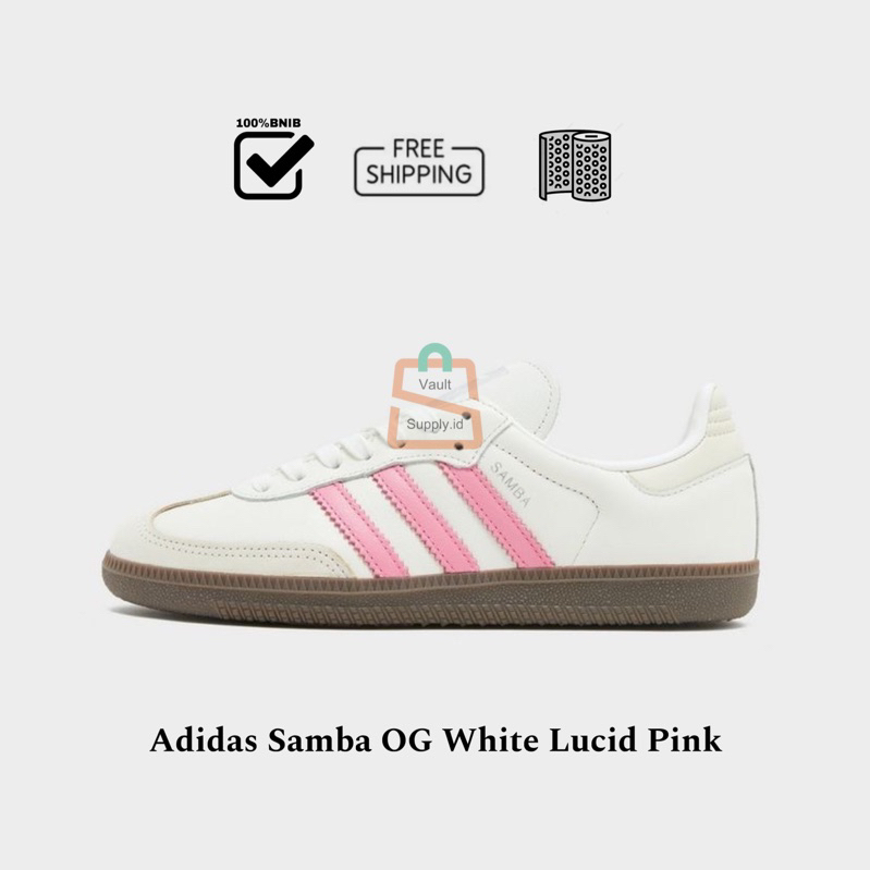 Jual Adidas Samba OG White Lucid Pink | Shopee Indonesia