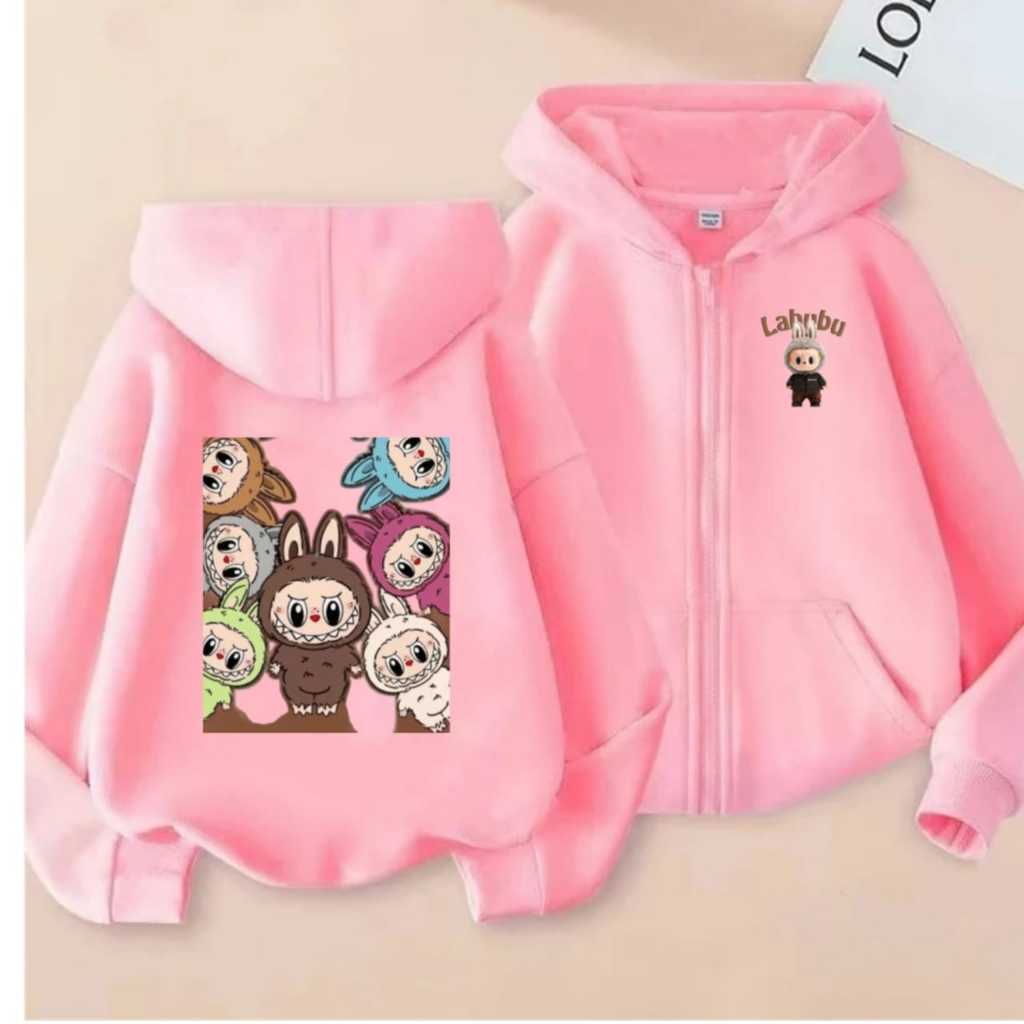 Jual LABUBU Have a good time Jaket Ziper anak/ Jaket Hoodie anak ...