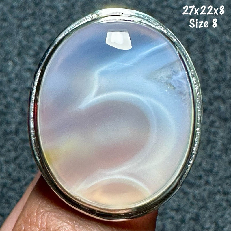 Jual Cincin Batu Akik Natural Baturaja Angka 5 Jumbo Kristal 3D (asli ...