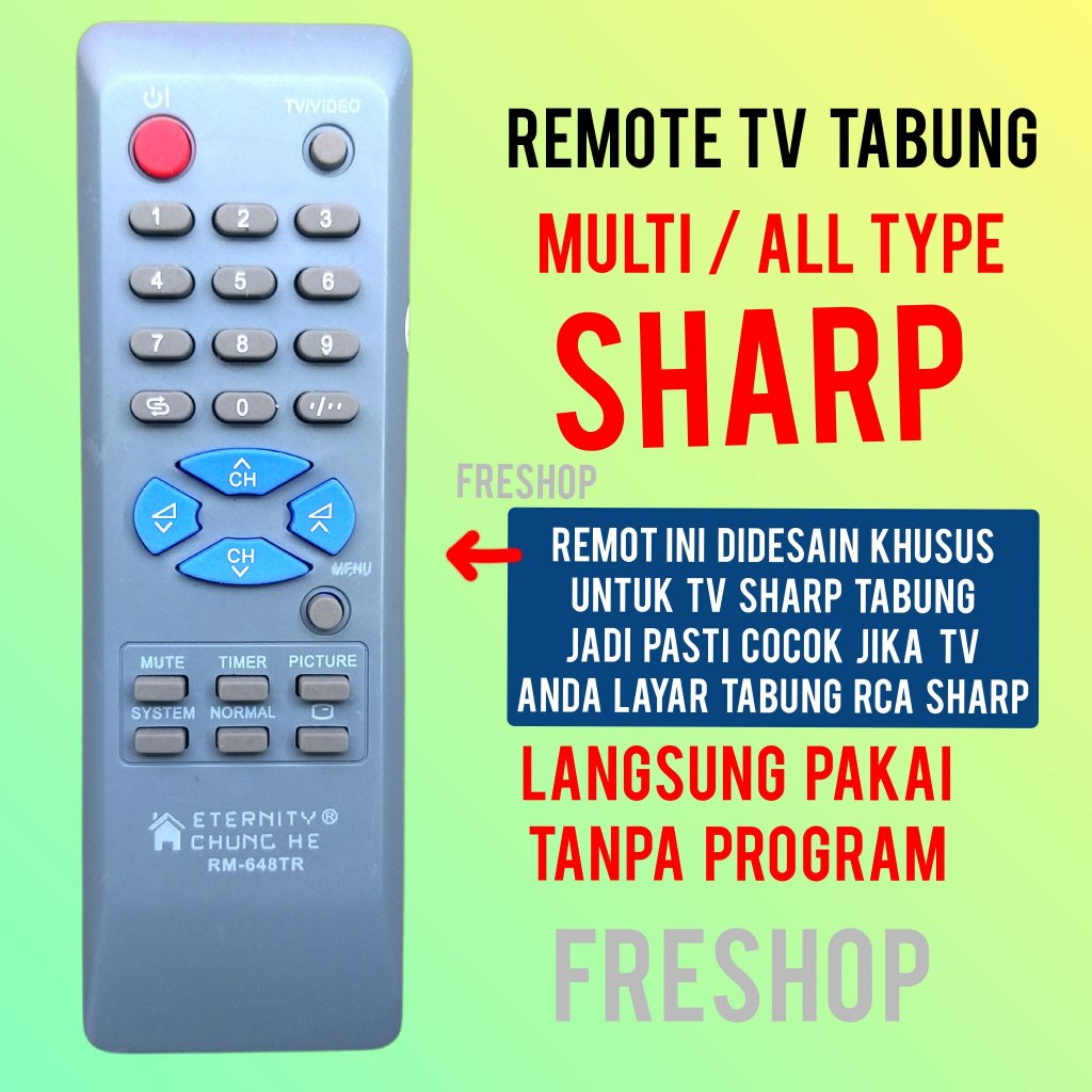 Jual remote tv tabung sharp multi untuk semua sharp layar kaca rca ...
