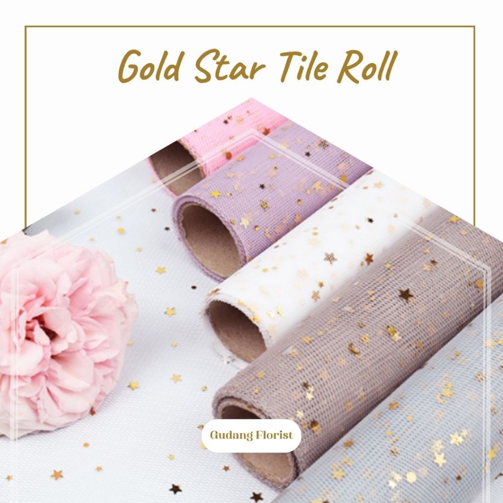 Jual GOLD STAR TILE ROLL / CELLOPHANE / KERTAS KADO / KERTAS BUKET ...