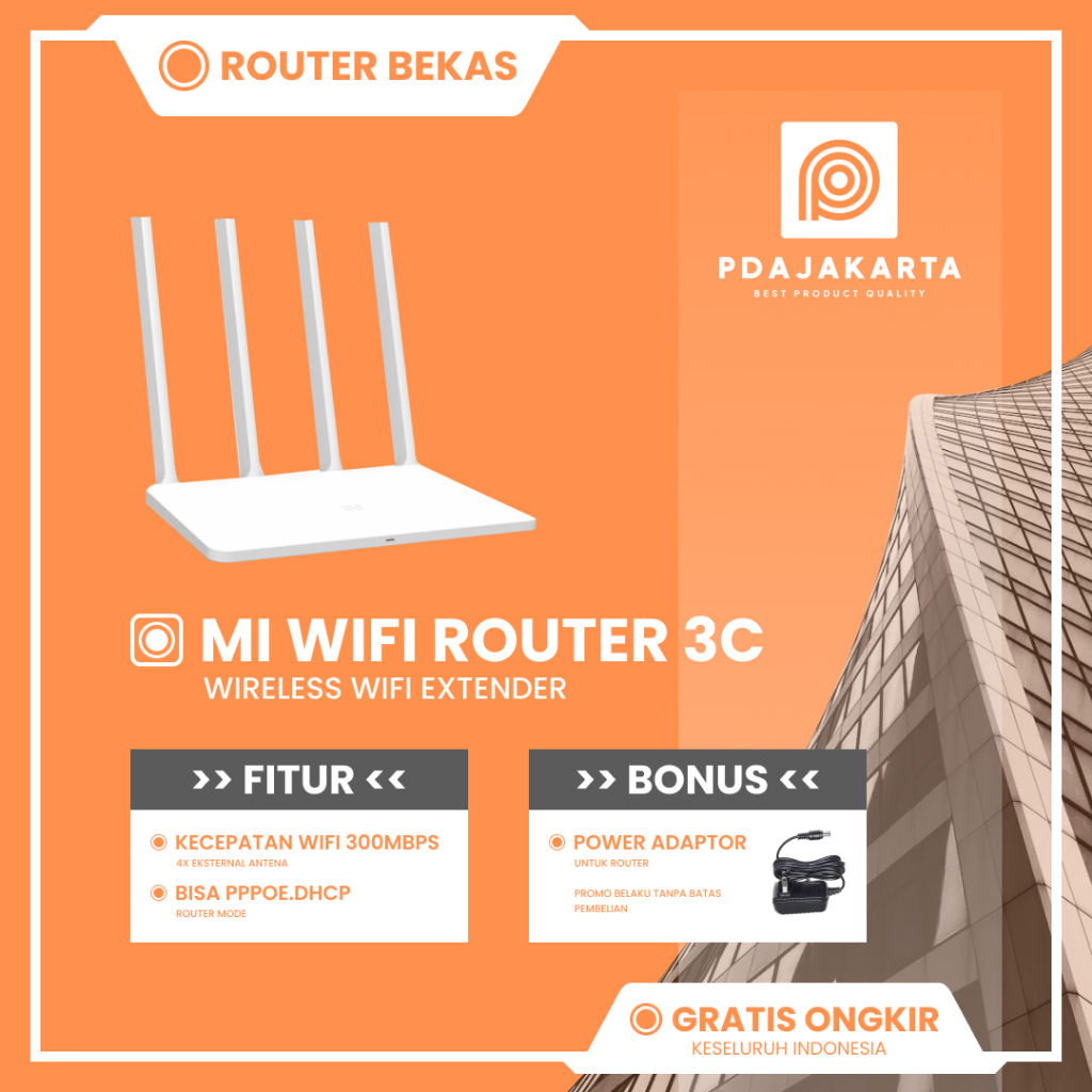 Jual Xiaomi Mi Router 3c Wireless Router Wifi 300mbps 4 Antena Bekas