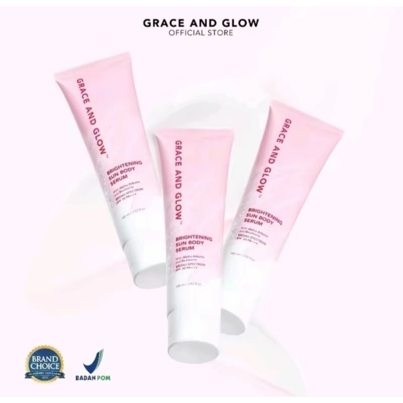 Jual GRACE N GLOW BRIGHTENING SUN BODY SERUM SPF 30 PA+++ 100ML SUNSCREEN | Shopee Indonesia
