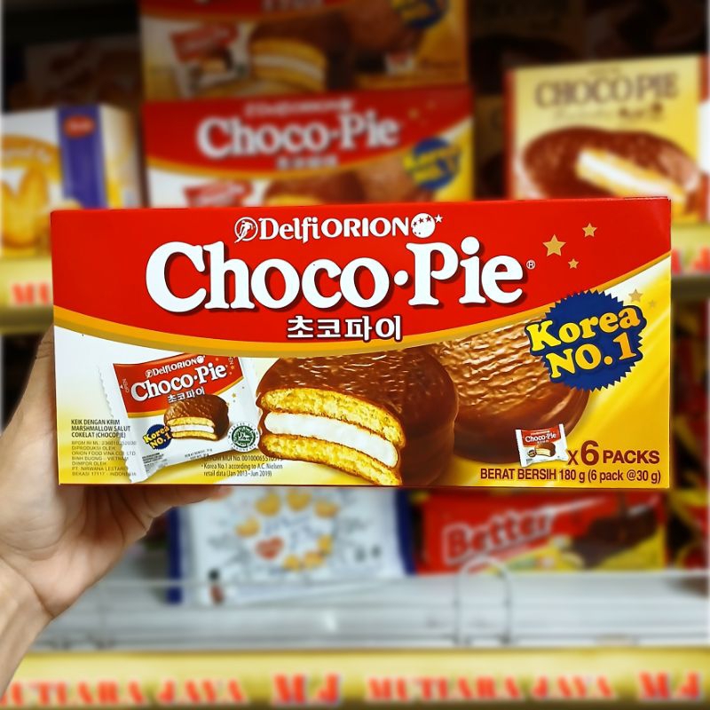 Jual DELFI ORION CHOCO PIE 180 GR (6 PACKS X 30gr) | Shopee Indonesia