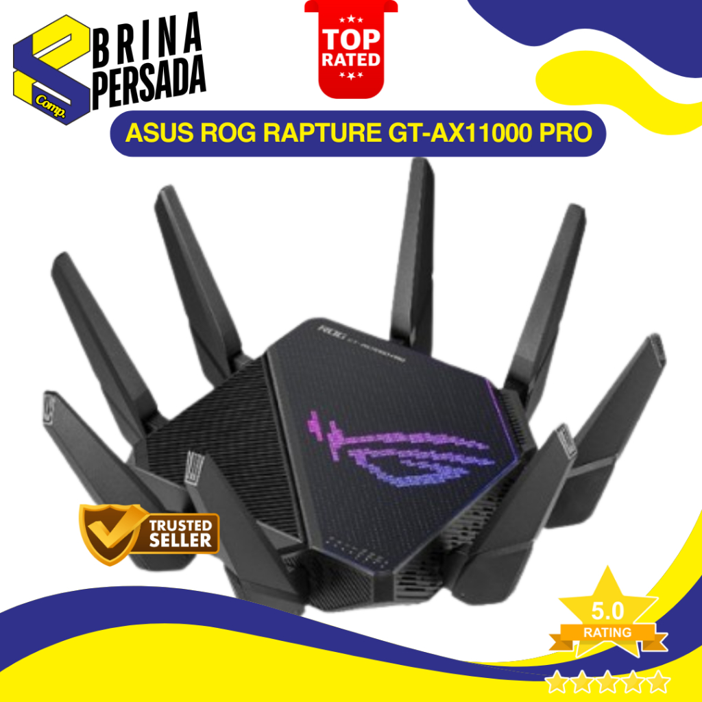 Jual ASUS ROG Rapture GT-AX11000 PRO Tri-Band WiFi 6 Gaming Router ...